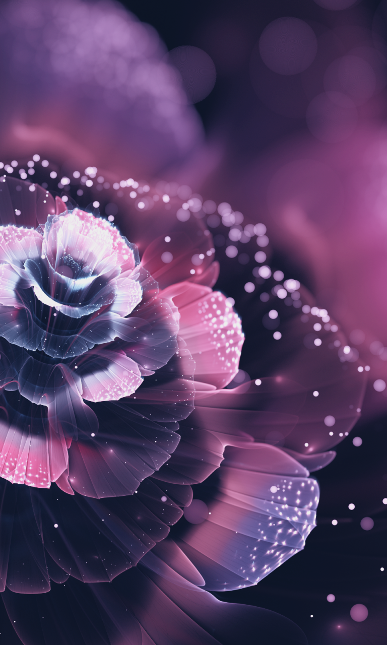 Purple Flower Abstract Wallpaper 595 768x1280 Wallpaper Hd Wallpaper
